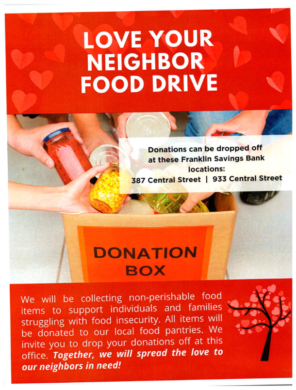 Franklin Savings Bank Food Drive | Franklin NH